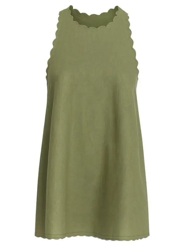 MONLICIA Calia Mini Linen Dress - Green