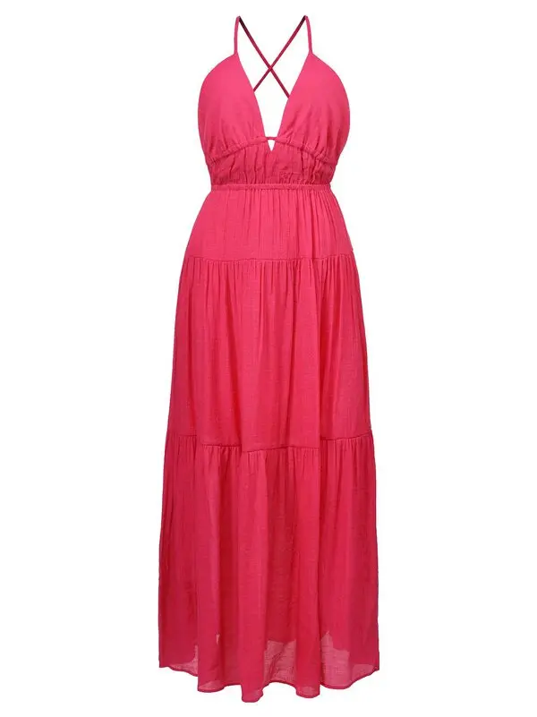 SMART AND JOY Strappy Maxi Dress - Pink