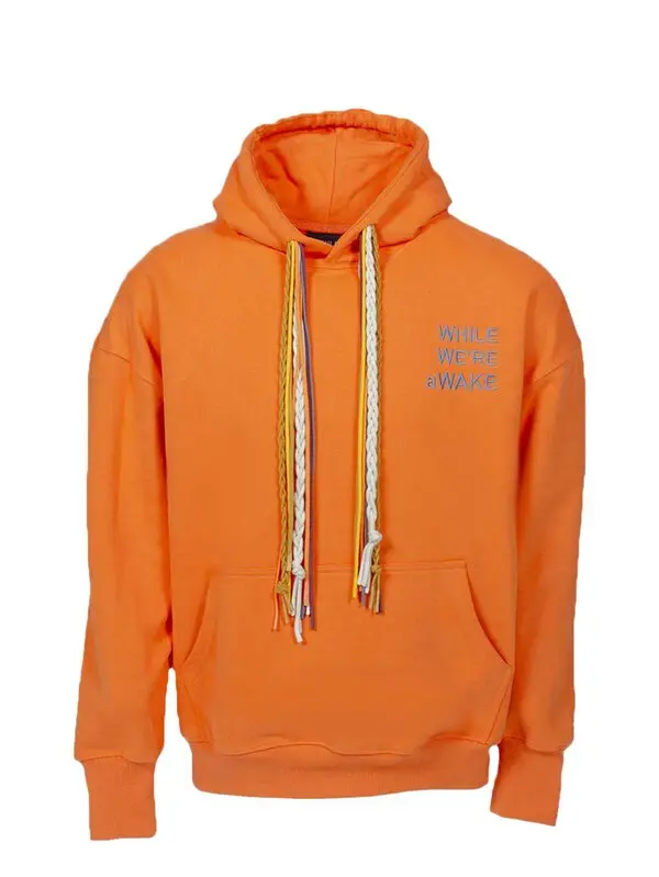 WHILE WE'RE AWAKE String Hoodie - Orange