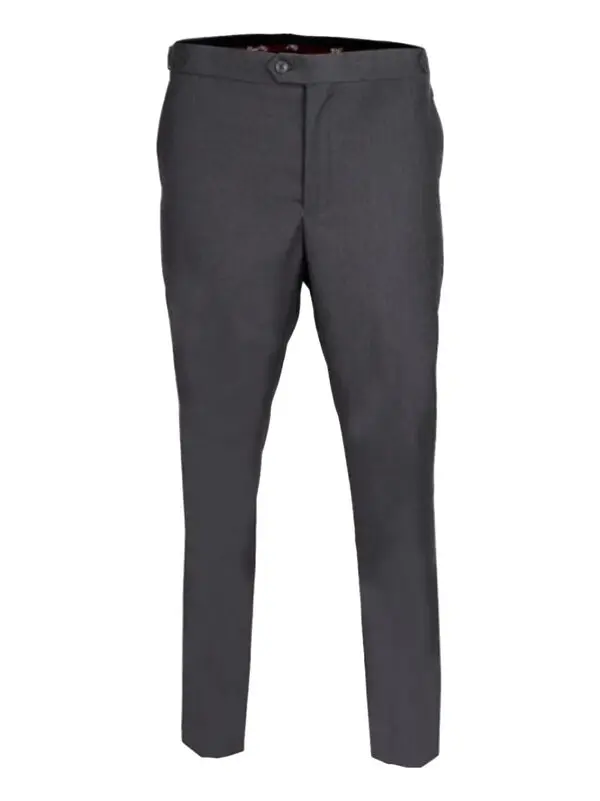 DAVID WEJ Tailored Slim Fit Trousers With Side Adjusters - Black