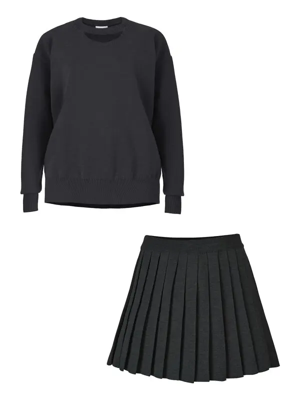 SALANIDA Piccolo & Rotondo Merino Co-ord - Black
