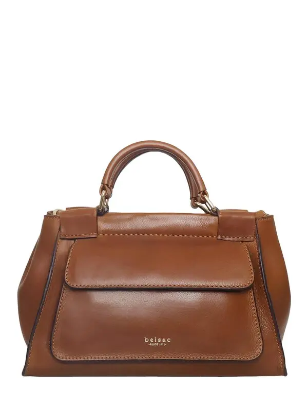 BELSAC Leather Crossbody Bag - Brown