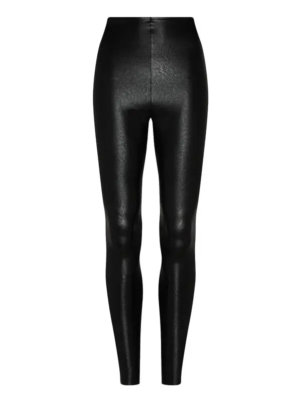 Commando 7/8 Faux Leather Control Smoothing Legging Slg36 - Black