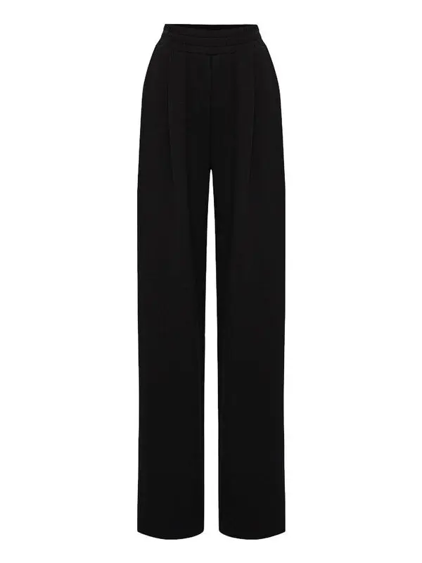 EXQUISE Wide Leg Aine Pants - Black