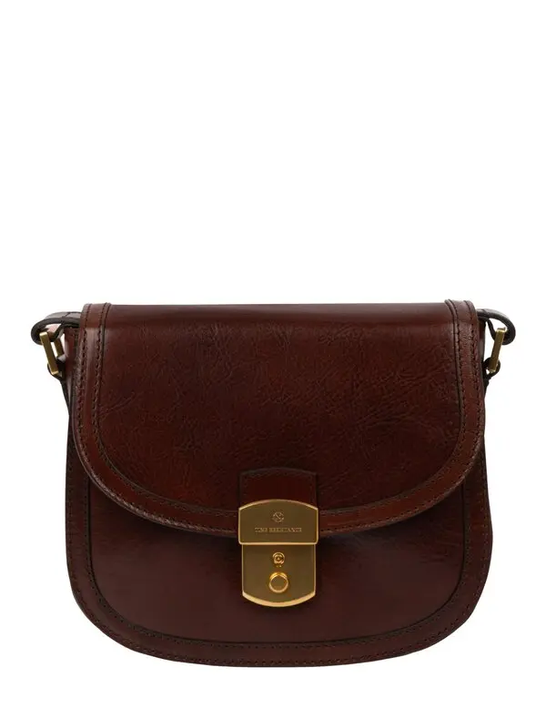 TIME RESISTANCE Leather Saddle Bag - Brown