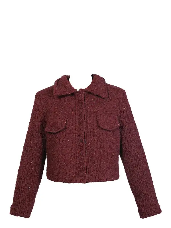 MAISON BOGOMIL Cropped Knit Jacket - Red