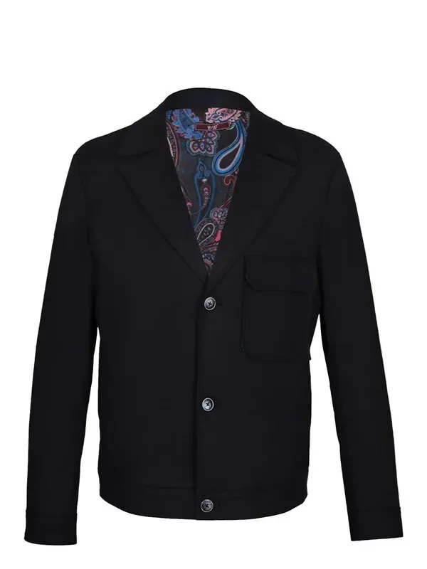 DAVID WEJ Ashford Relaxed Patch Pocket Jacket - Black