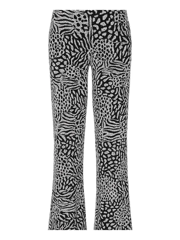 THE MOLC Sequined Flare Trousers - Black/white