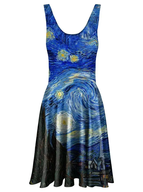 ALOHA FROM DEER Printed Circle Dress - Black/blue