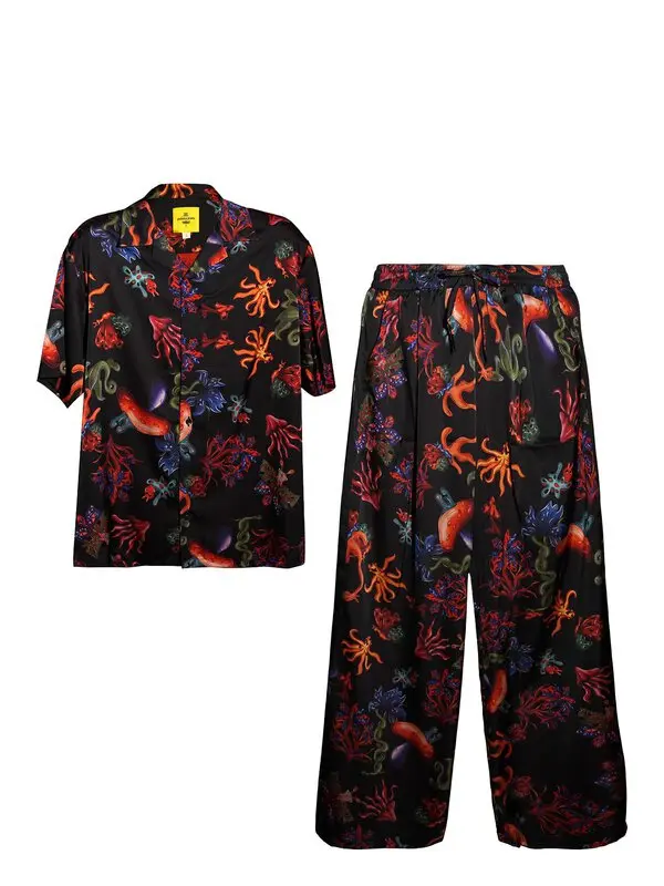 JANARA JONES Psycho Mushrooms Satin Mirage Set - Black