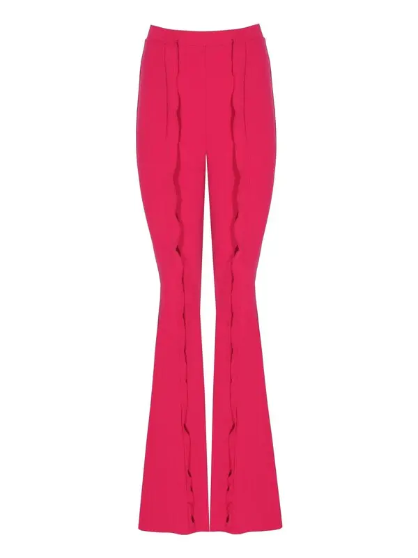 NO'DESIGN Ruffled Flared Pants - Pink