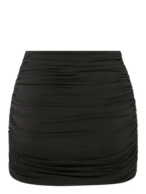 NAZLI CEREN Micha Jersey Mini Skirt - Black