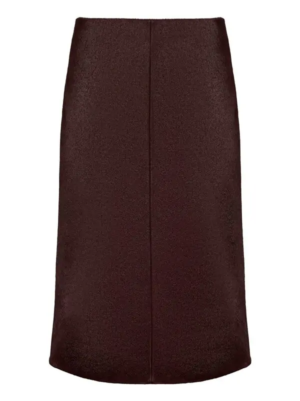 CENTRE PIECE Jett Calf Hair Midi Skirt - Red