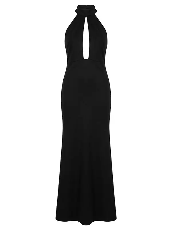 CHIARELLA Adelaide Halterneck Cocktail Dress - Black