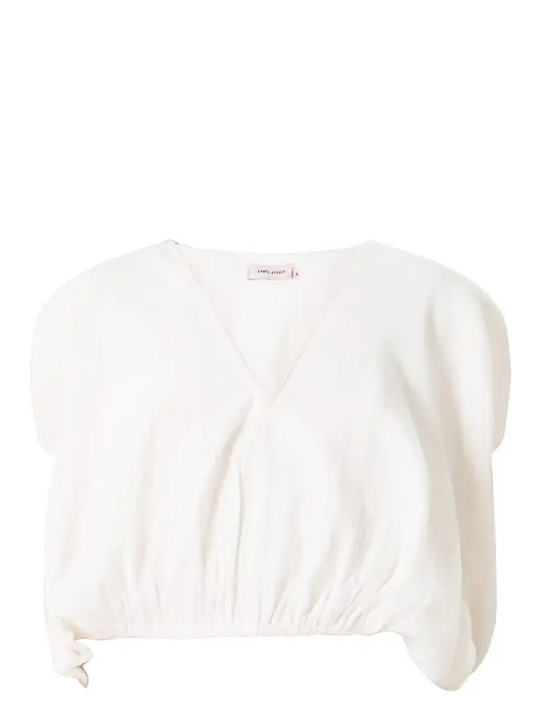 TRAFFIC PEOPLE Cropped Top - White