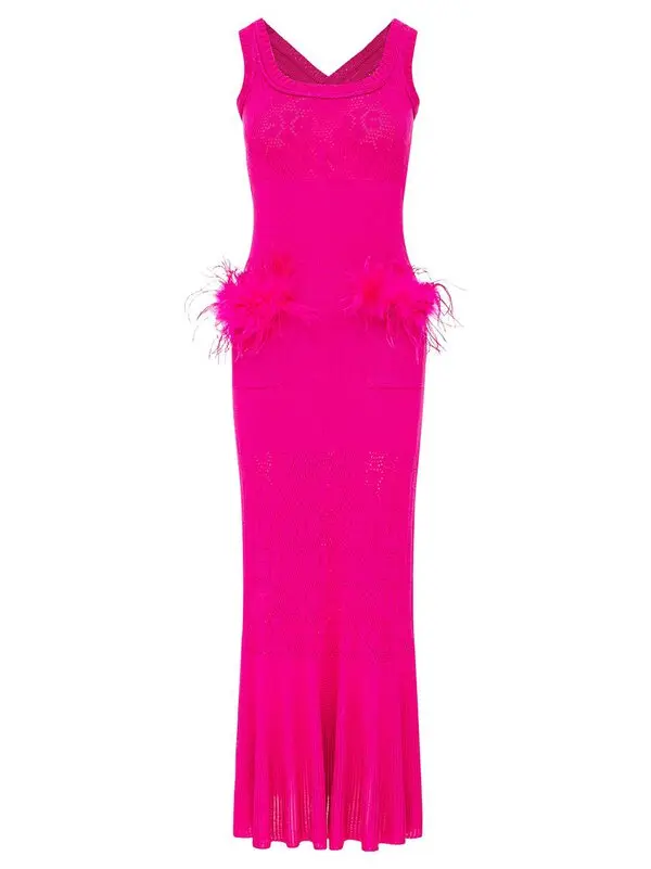 ANDREEVA Camellia Knit Dress - Purple