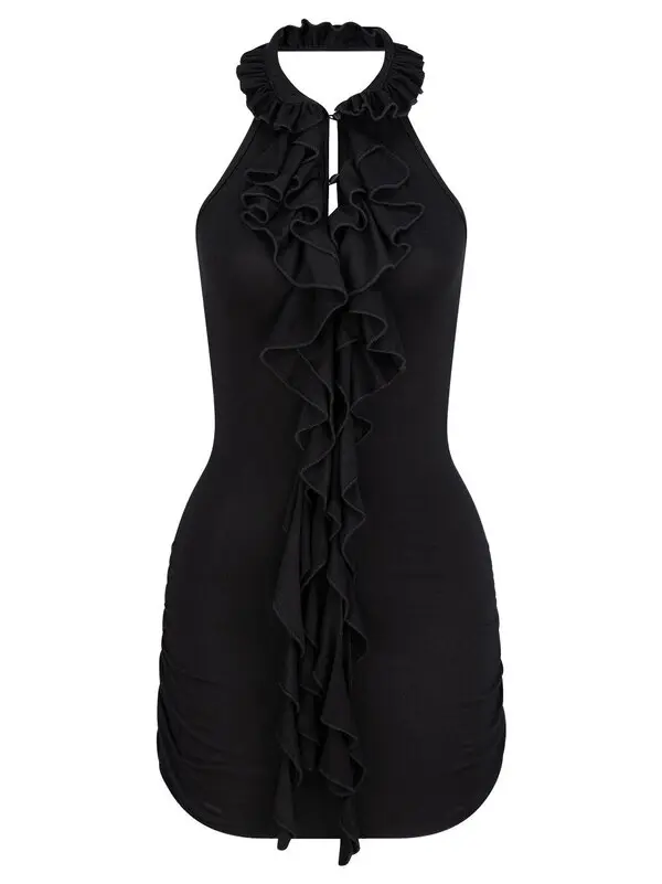 LOVE AND NOSTALGIA Little Tramp Mini Dress - Black