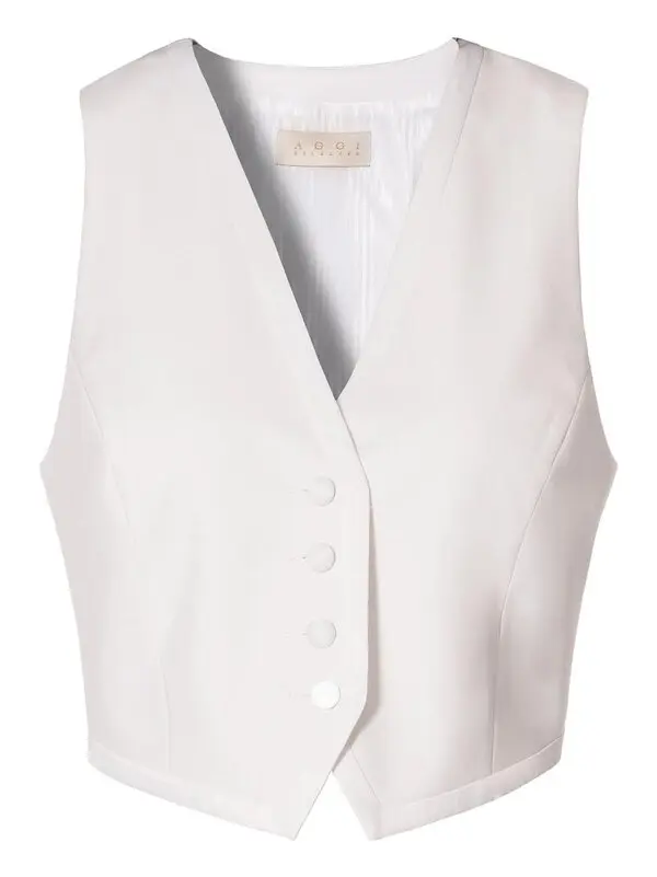 AGGI BY HALEWSKI Uma Aesthetic Vest - White