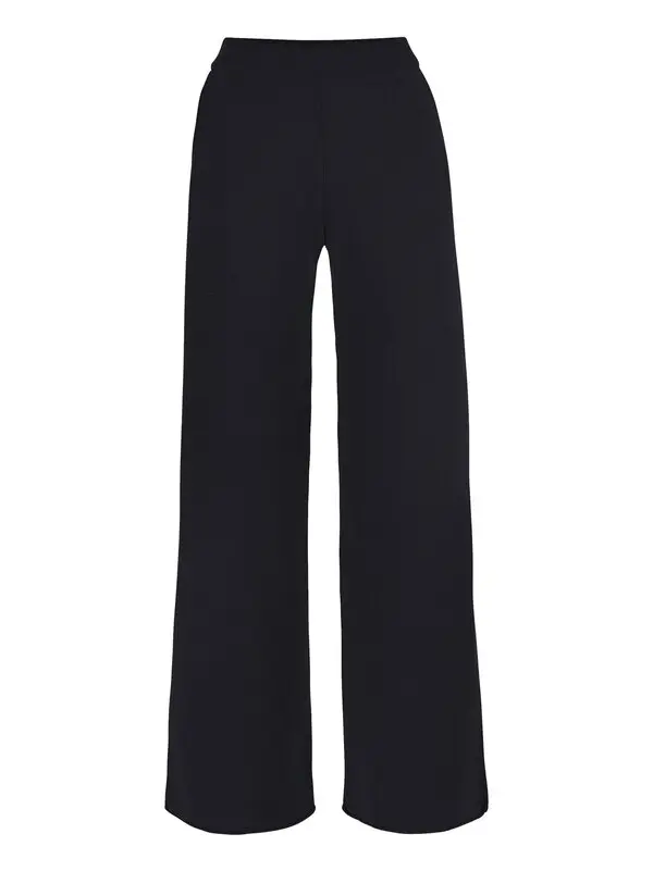 SALANIDA Bene Merino Wool Wide Leg Pants - Black