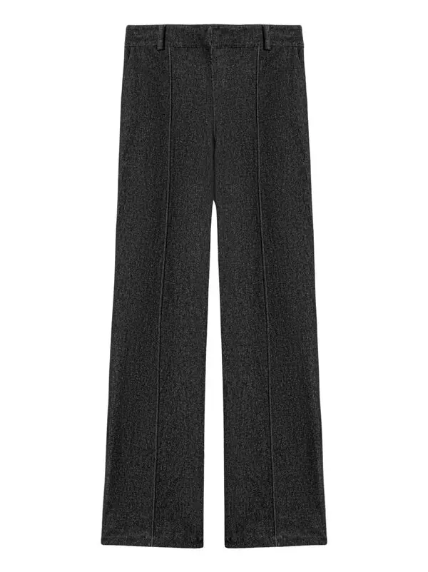 NOCTURNE High-rise Straight-leg Tailored Trousers - Black