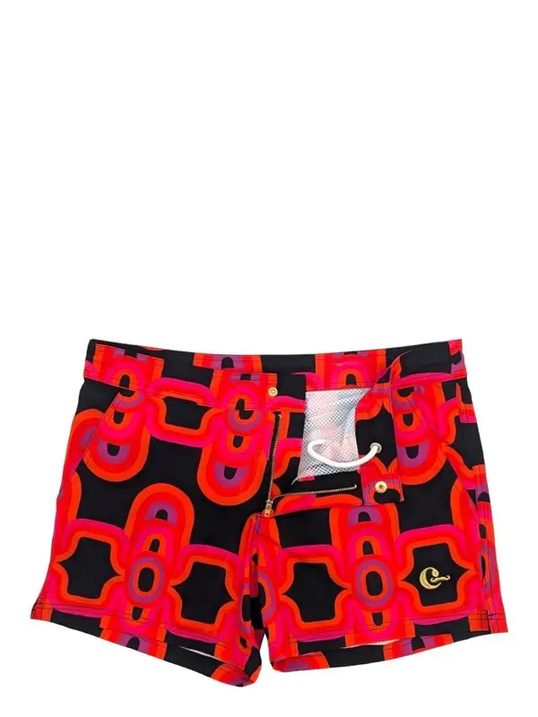 JULIA CLANCEY Sunset Rooftop Printed Board Short - Black