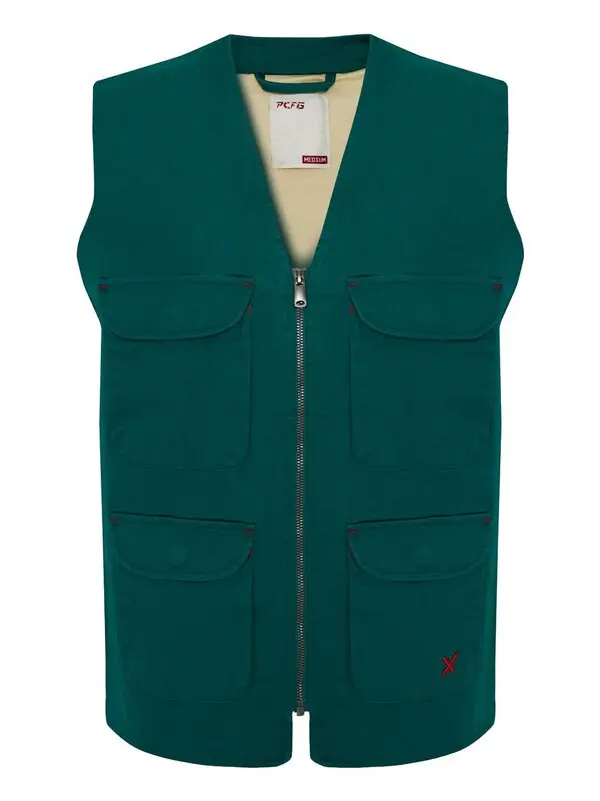 PCFG Woven Track Vest - Green