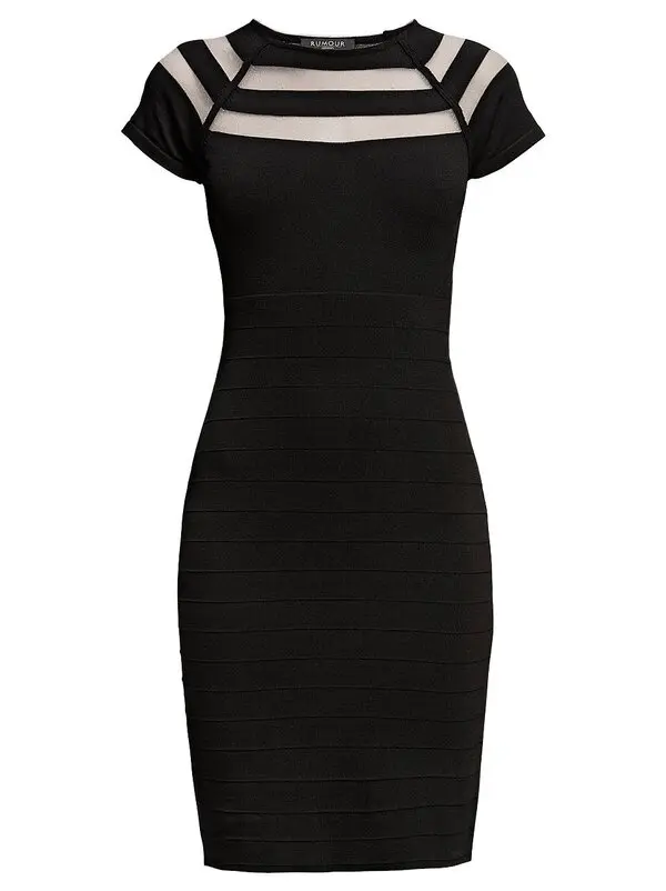 RUMOUR LONDON Catherine Bodycon Dress - Black
