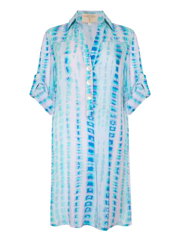 SOPHIA ALEXIA Caribbean Rain Beach Shirt - Blue
