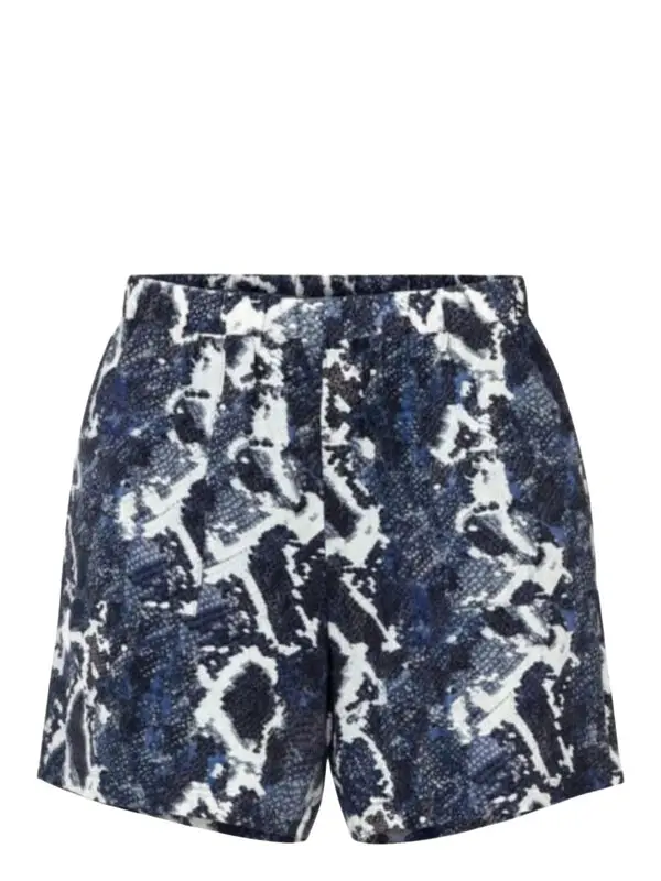 LINDSAY NICHOLAS NEW YORK Freya Short In Python Silk - Blue