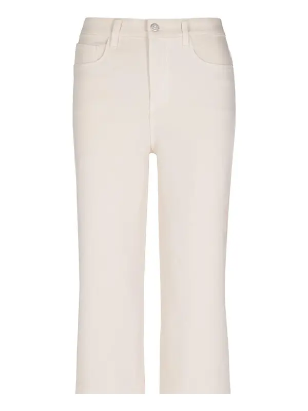 Commando Do It All Denim High-rise Cropped Wide Leg - White