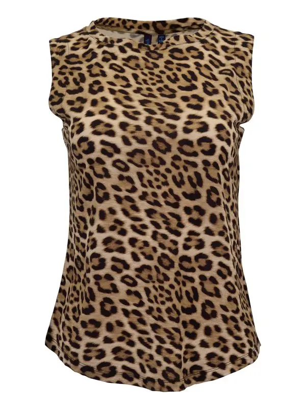 LORDS OF HARLECH Tara Leopard Knit Top - Brown
