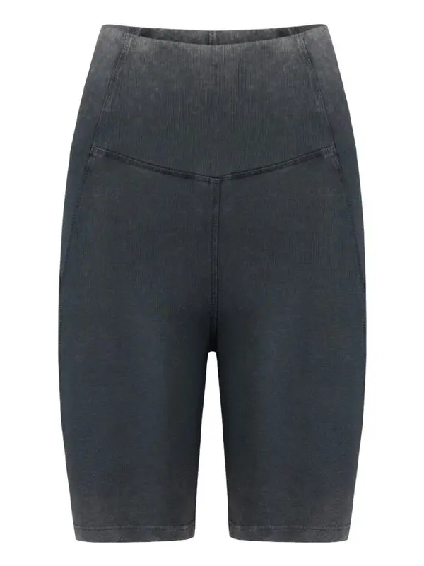 PCFG Black / Grey Your Itch Acid Wash Biker Legging - Black/grey