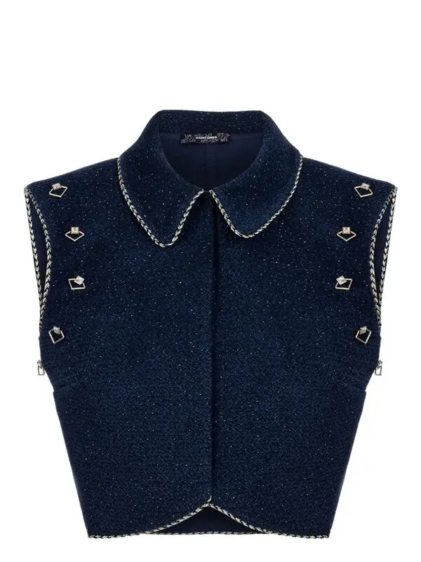 SAINT ONES Meissa Chain Detail Top - Blue