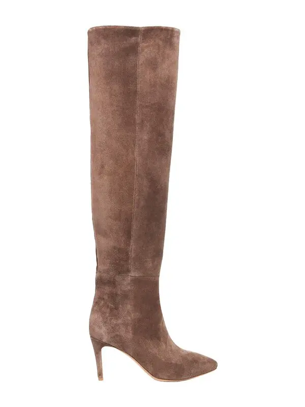 GINISSIMA Milana Over-the-knee Suede Boots - Brown