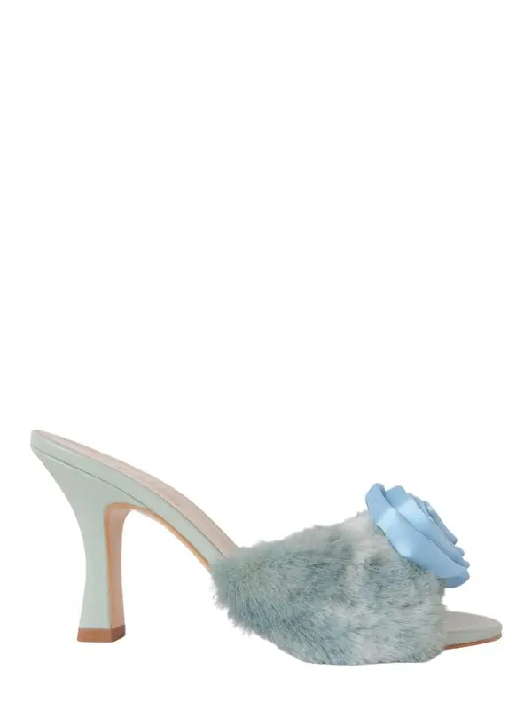 MAILE Birdie Faux Fur Heel - Blue