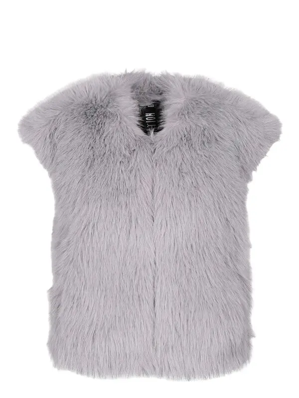 FREAKY NATION Faux Fur Vest - Grey