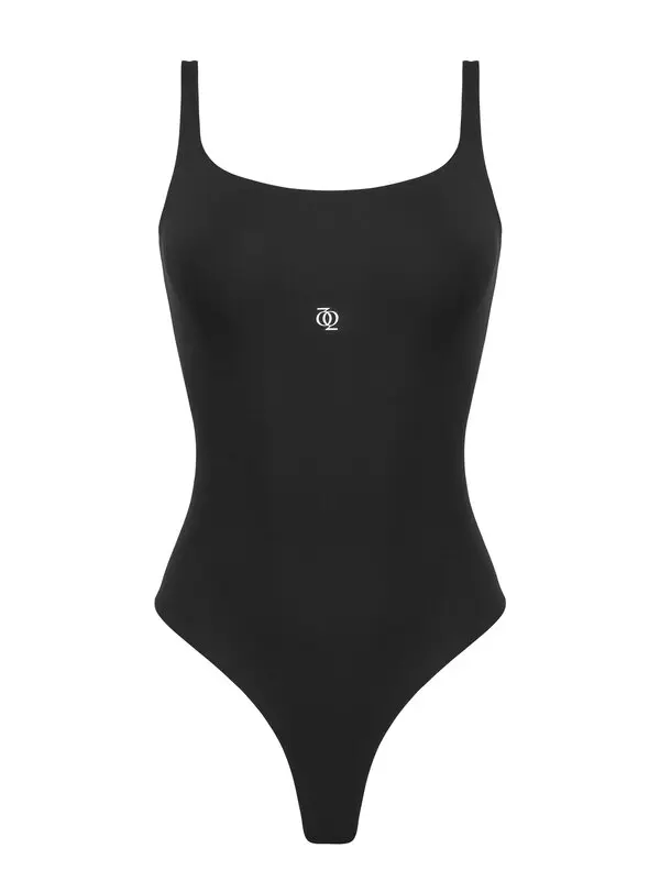 GOD SAVE QUEENS Second Skin Square-neck Bodysuit - Black