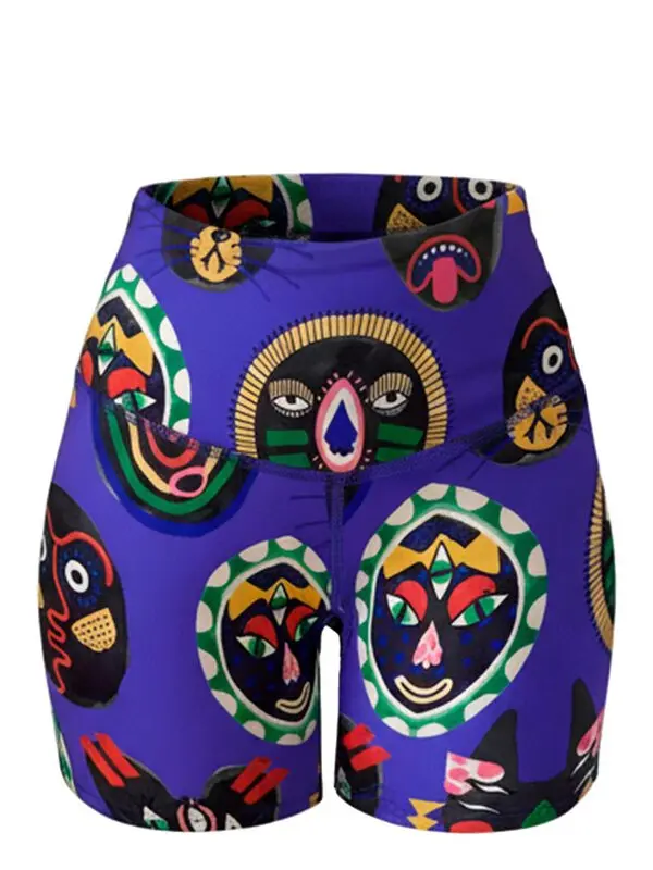 PITAYA YOGA Connan Printed Shorts - Blue