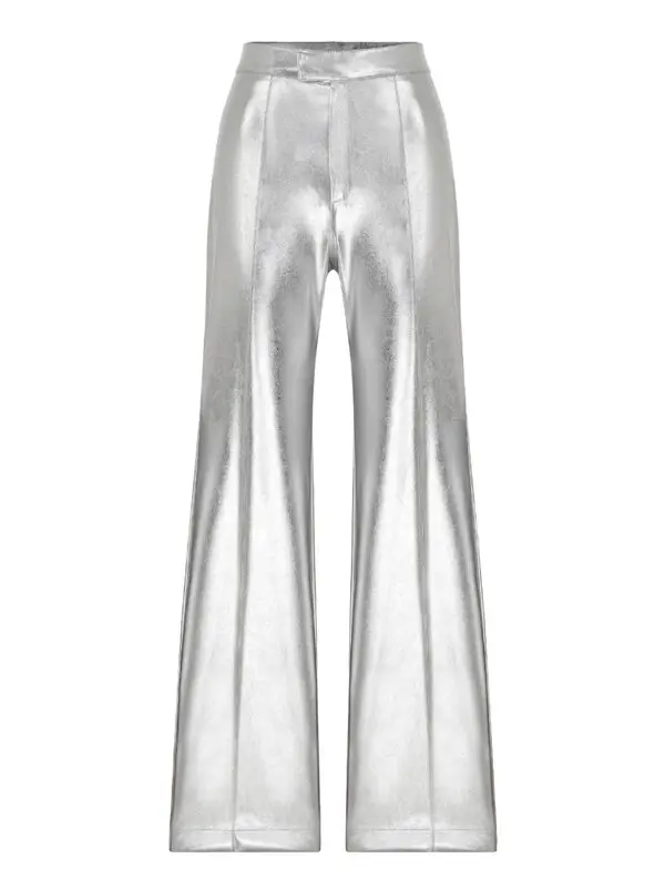 NAZLI CEREN Millie Leather Trousers - Grey