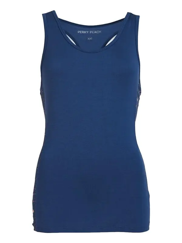 PERKY PEACH Sleeveless Vest Top - Blue