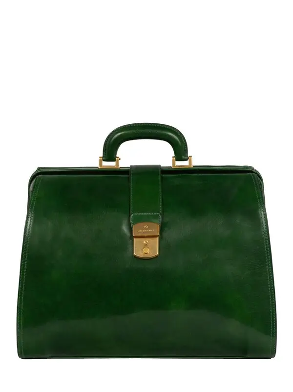 TIME RESISTANCE Leather Doctor Bag - Green