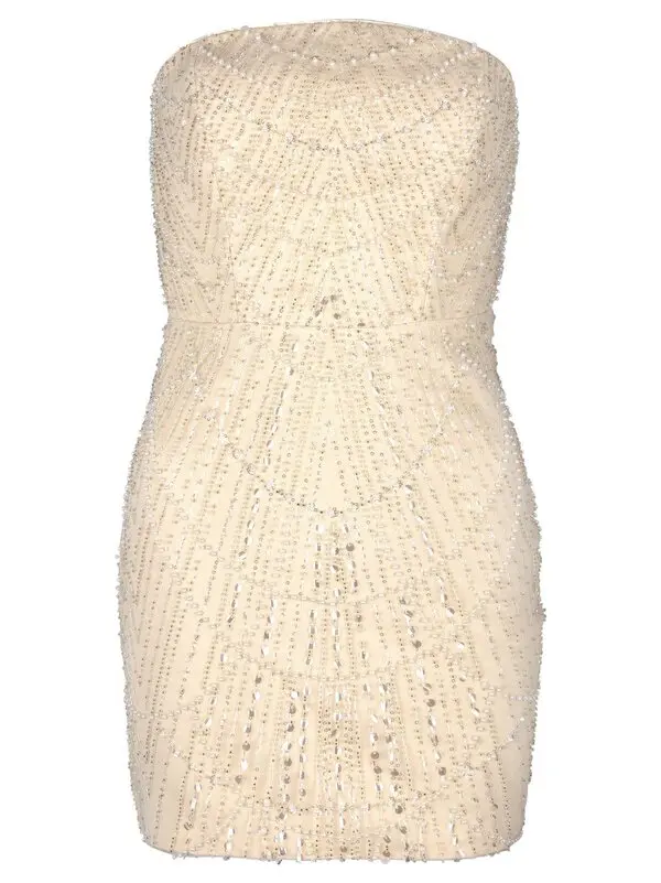 MARUSIYA LONDON The Vera Mini Dress - Beige