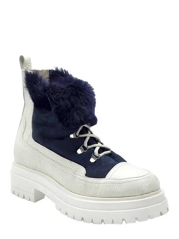 BEAUTIISOLES BY ROBYN SHREIBER MADE IN ITALY Beautiisoles Robyn Shreiber Francy Ankle Boot - Blue/white