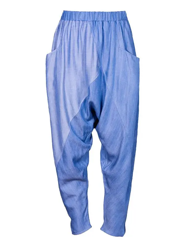 CARLTON JONES Tencel Denim Medina Drop Crotch Pant - Blue