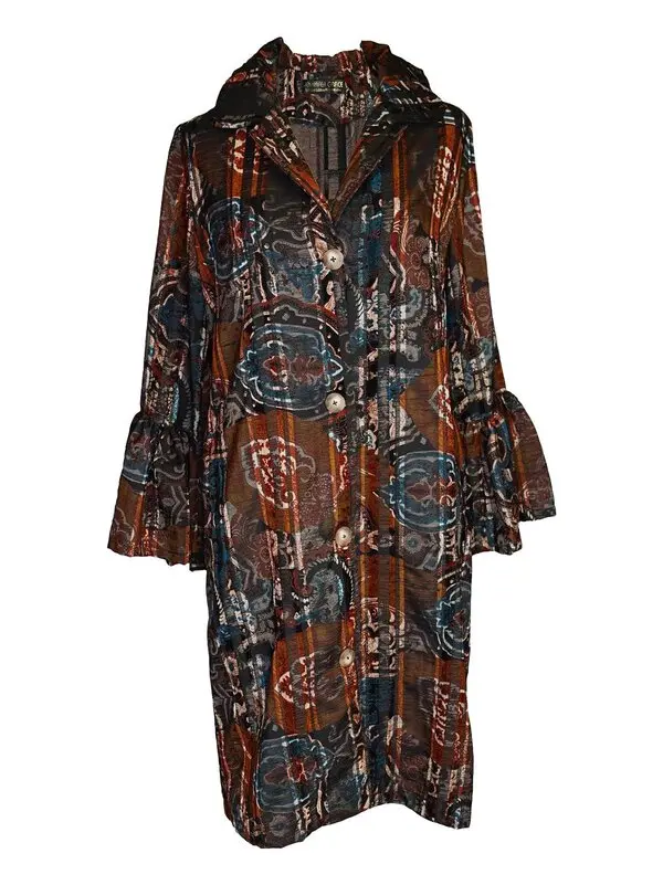 JENNAFER GRACE Cordelia Nomad Tapestry Driving Coat - Brown