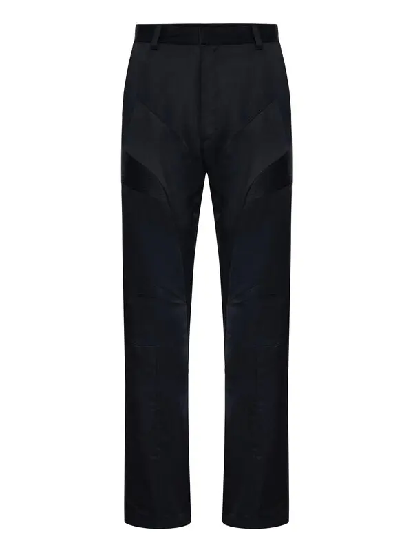 PCFG Regular Fit Linen And Cotton Blend Pant - Black