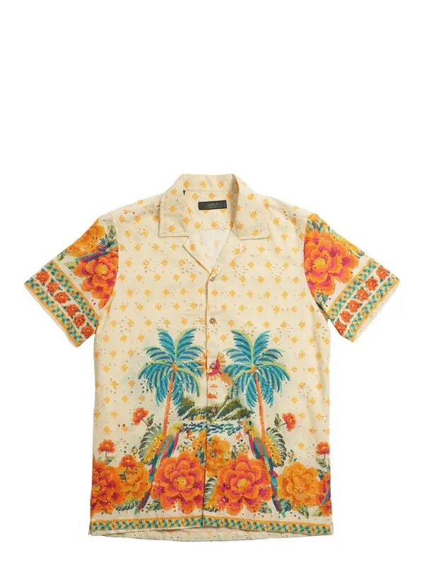 EIGHT X Neutrals / Havana Button Up Short Sleeve - Green