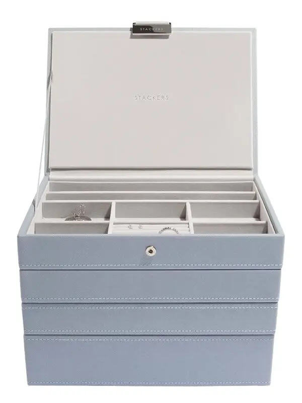 STACKERS Classic Jewelry Box Set Of Four - Blue