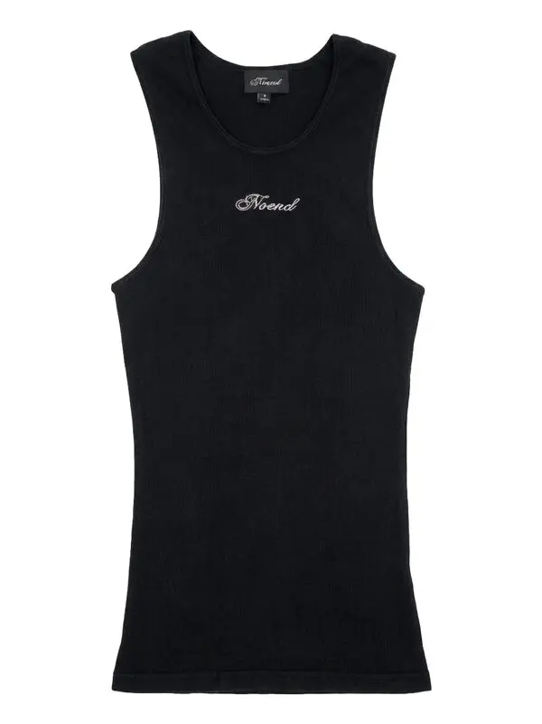 NOEND Cotton Rib Tank Top - Black
