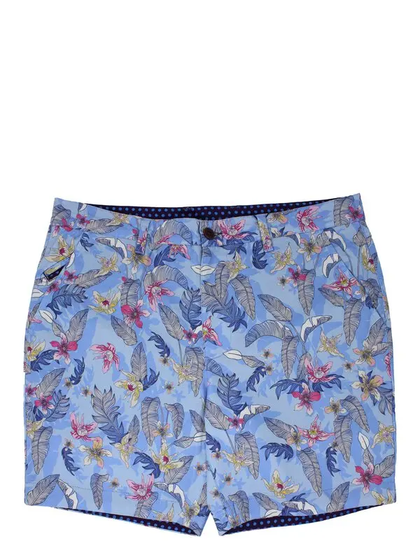 LORDS OF HARLECH Edward Falling Flowers Short - Blue